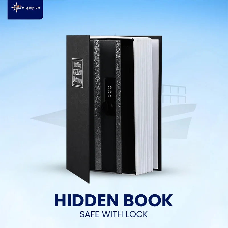 Hidden Book Safe With Lock – Millennium Mart